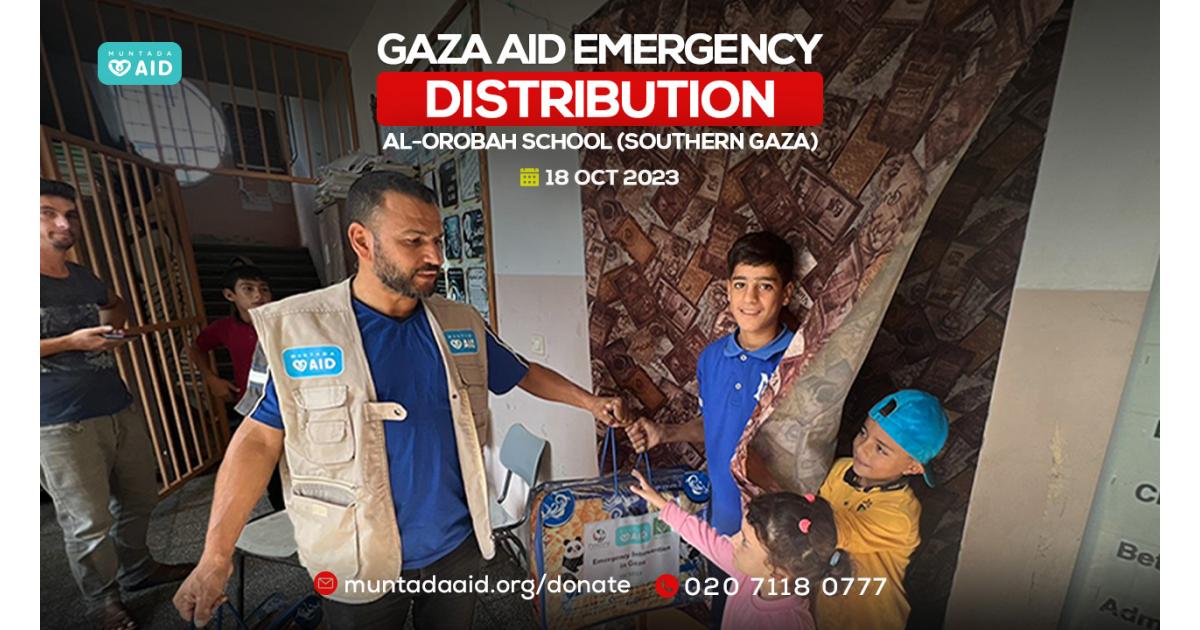 Muntada Aid Distributes Emergency Aid in Gaza