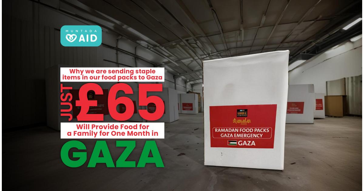 Our Gaza food packs are loaded with staple food items